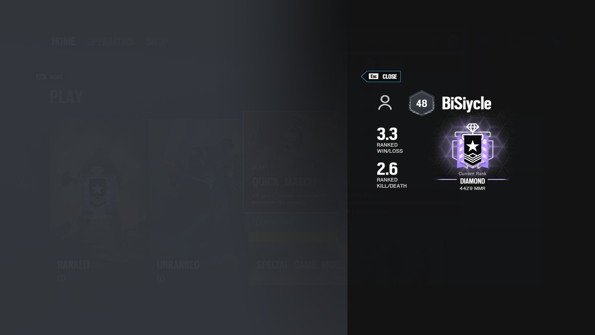 Selling - Rainbow Six Siege Diamond Acc for $55-$60. | EpicNPC Marketplace