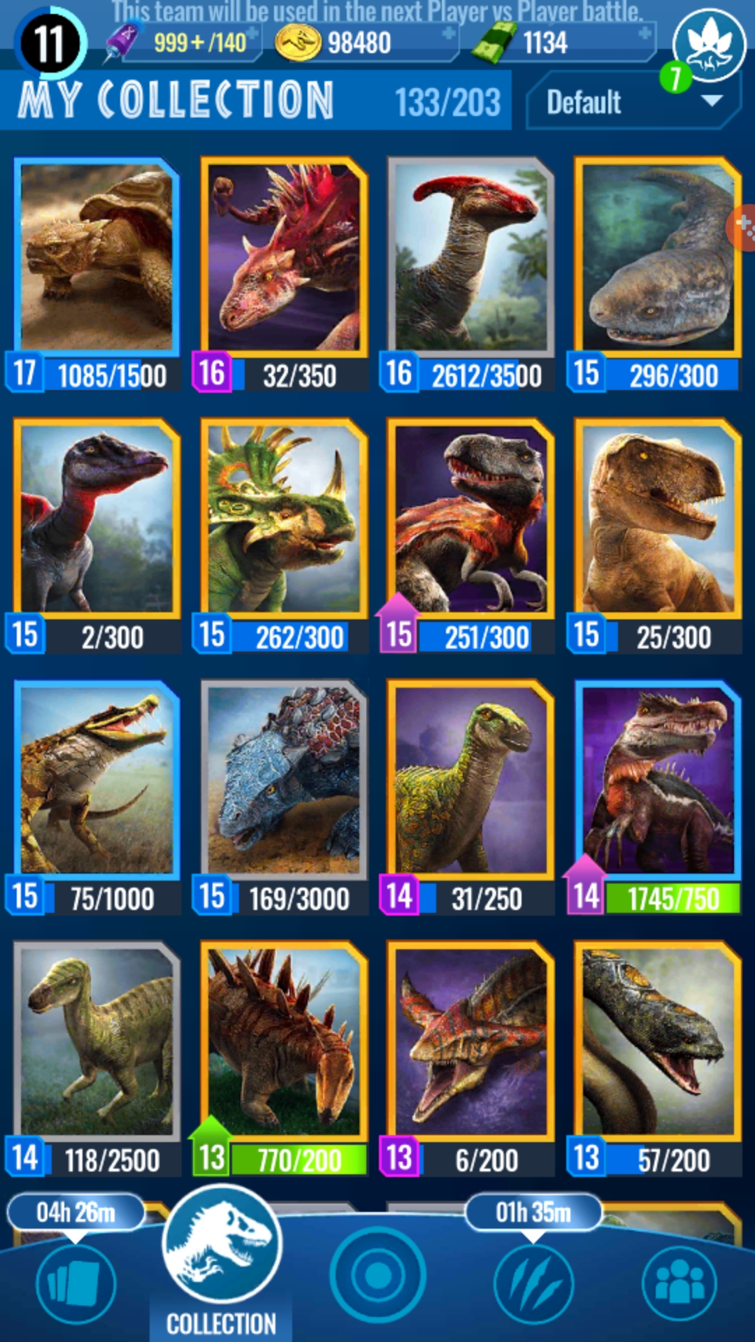 SOLD - [SELLING] Jurassic World Alive Account! [3000+ Trophies ...