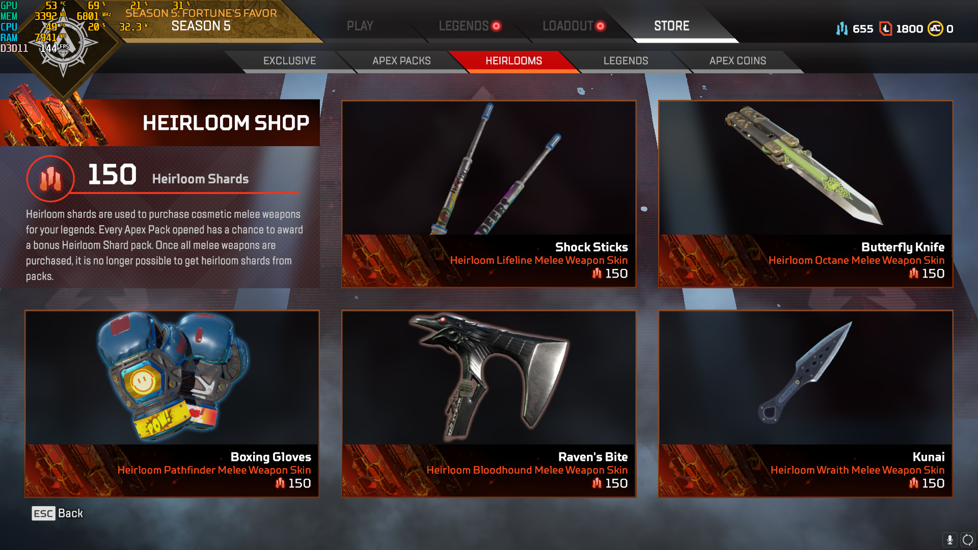 Heirloom Shards 150/ lvl 46/11 Legendary Items/ Personal smurf 100 ...