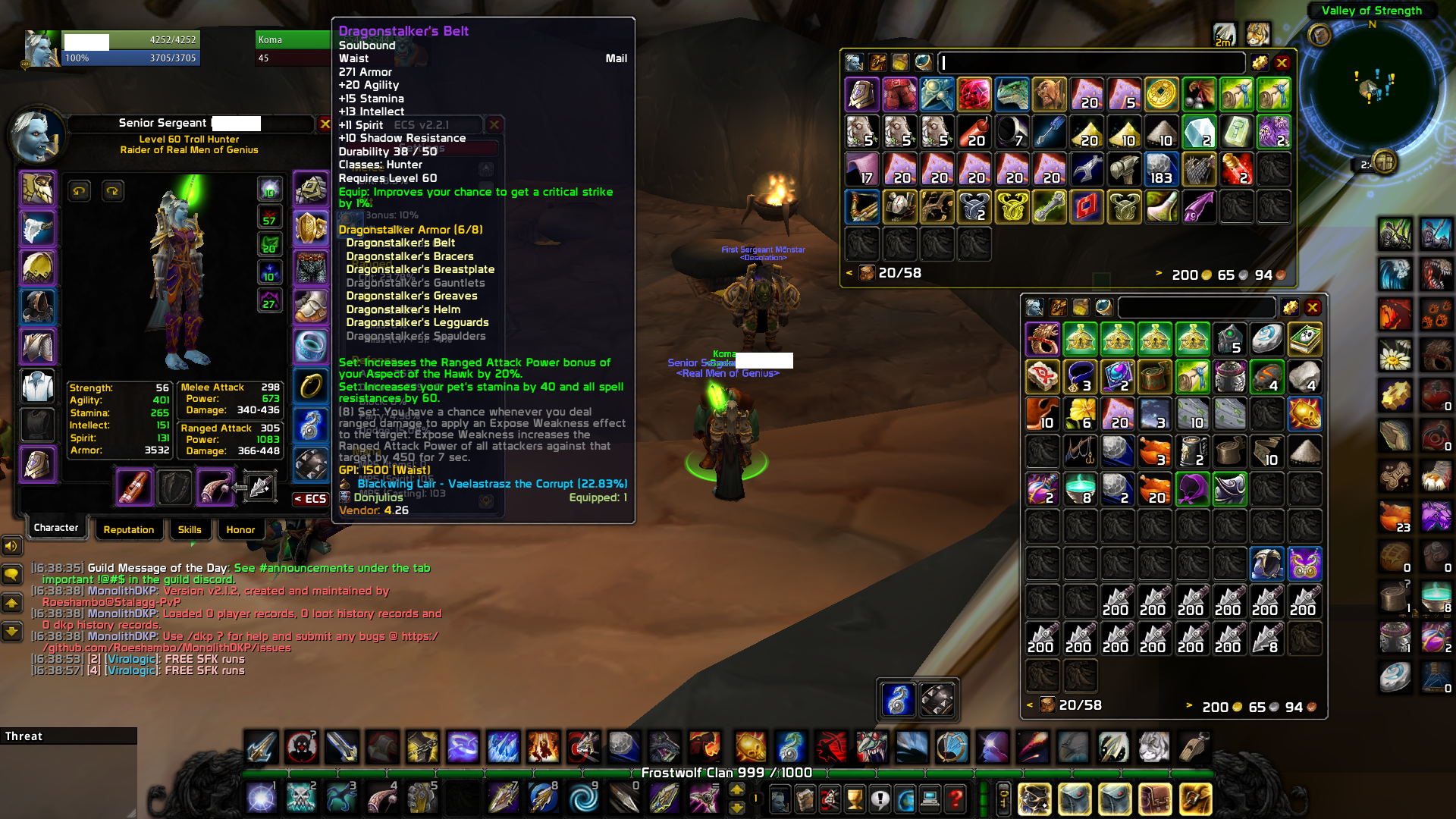 SOLD - Troll female Hunter US (PvP) Rhok/Lok'delar, 6/8 T2, 4/8 T1 ...