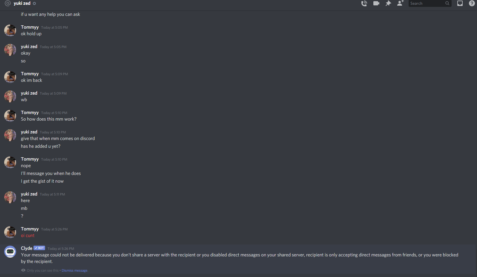 Discord Impersonating Middleman/Admin Queen Bea | EpicNPC Marketplace
