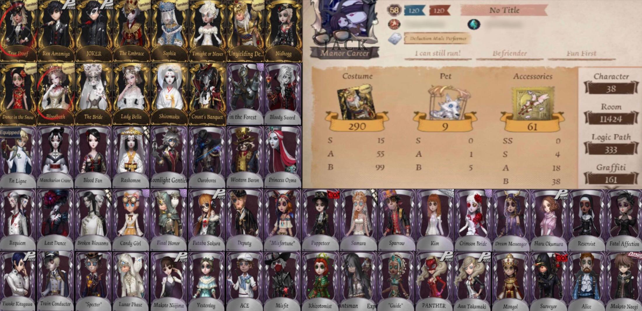 SOLD - IDV 15S, 55+A Joker, Bloodbath(Full BQ skins), Dance in the snow ...