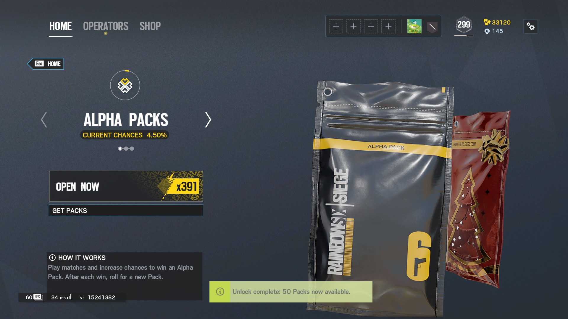 Selling - R6S // LV 300 // 390 Alpha Packs // Glacier Account // Plat 1 ...