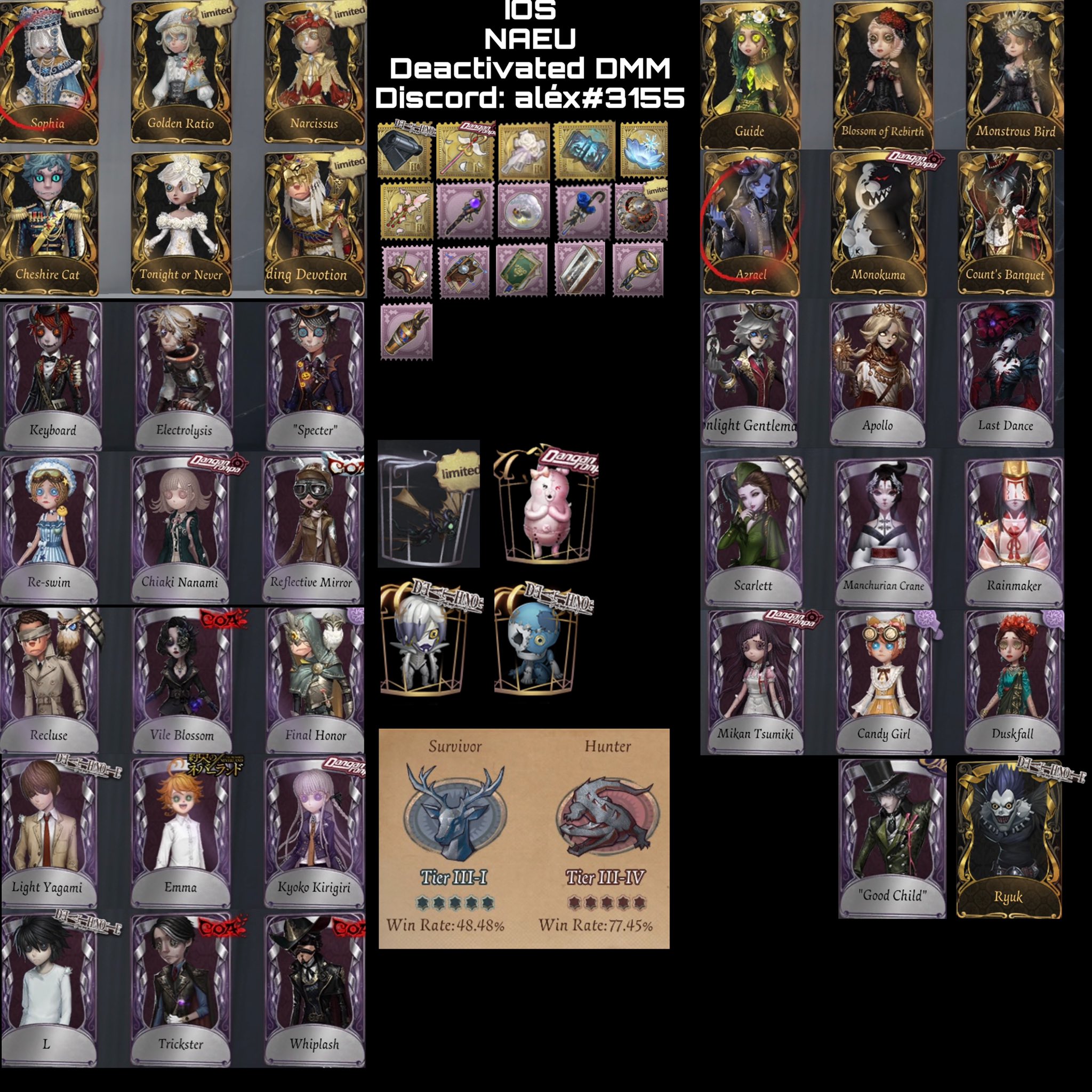 Selling - Idv na/eu IOS 15s + 48a Sophia, Golden Ratio, Narcissus ...