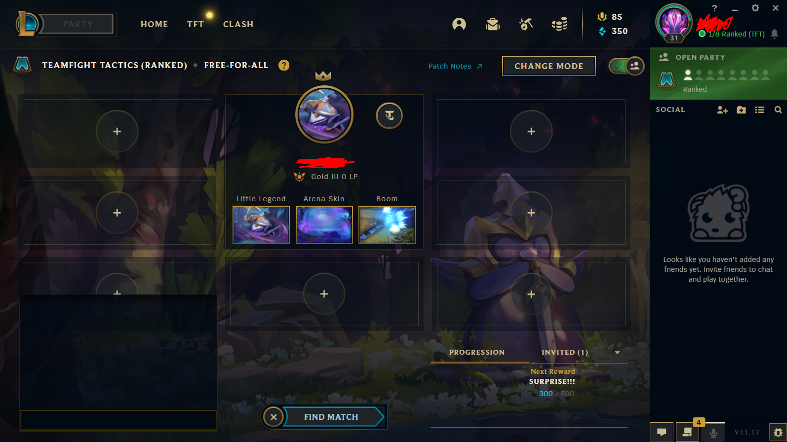 Selling - [NA] Selling Gold III account with little legends + arena ...