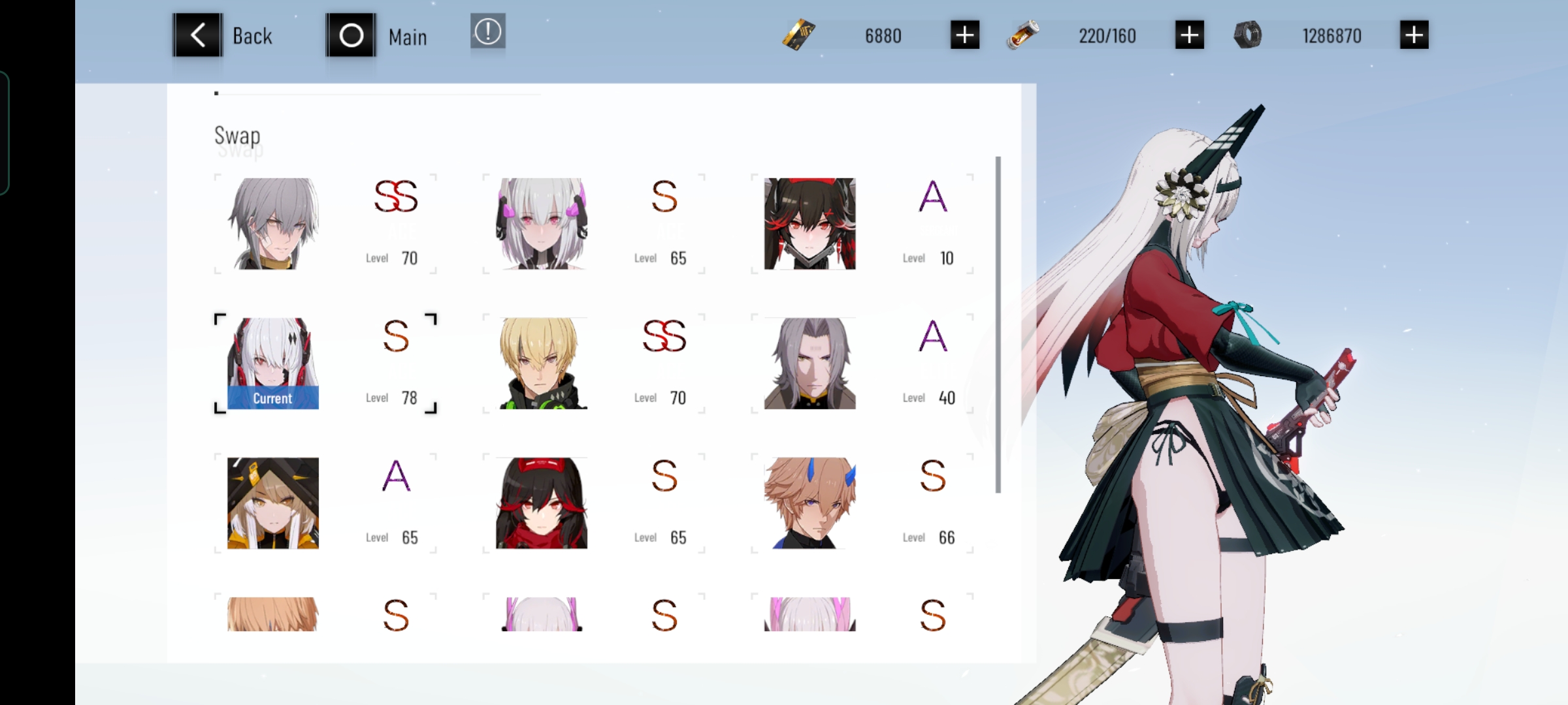 Selling - PGR Account | Asia | Lv.78 | Lucia Alpha + Sakura Reso 2 ...