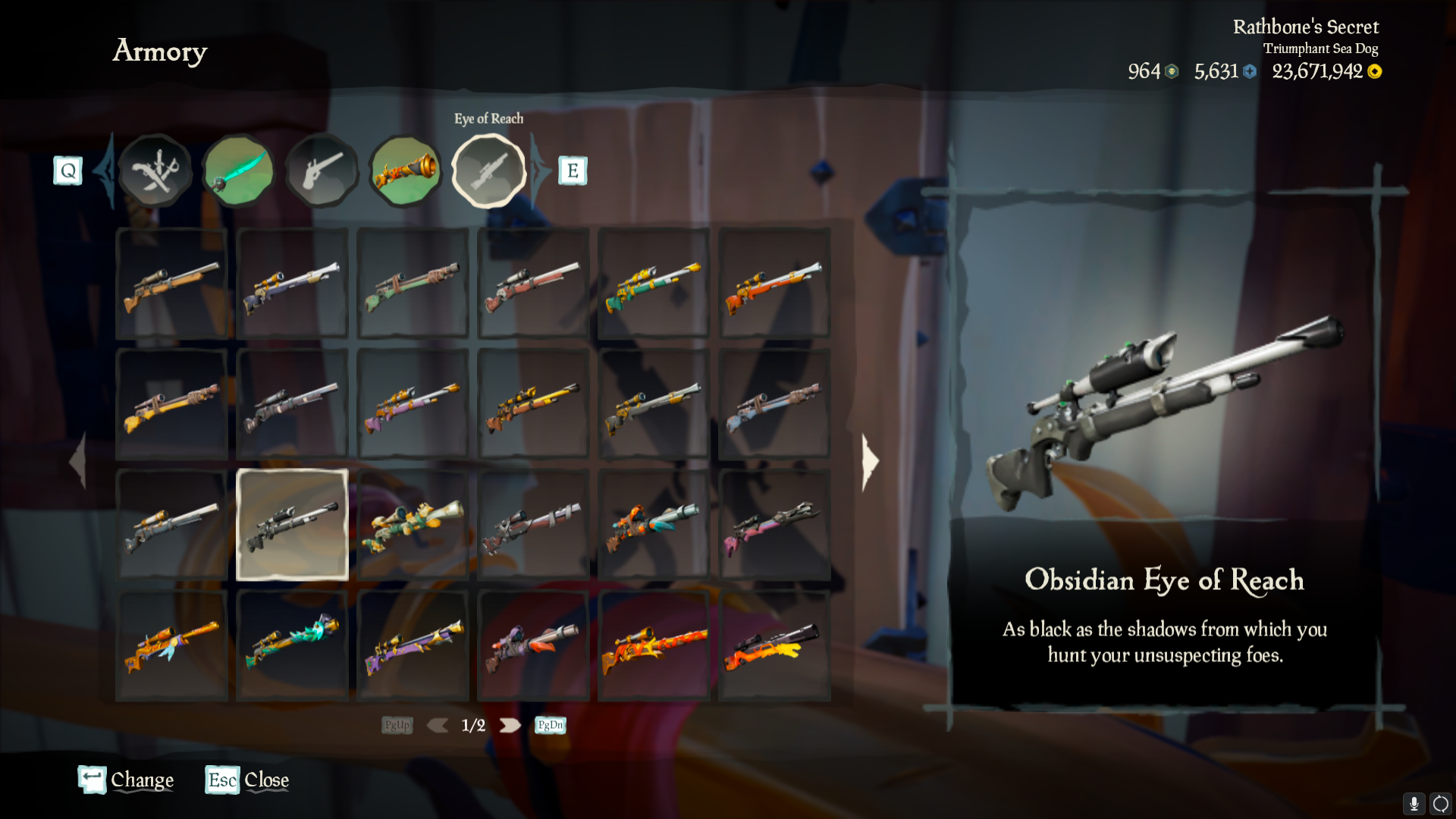 Selling - sea of thieves Maxed acc - OBSIDIAN 6 pack + old and rare ...