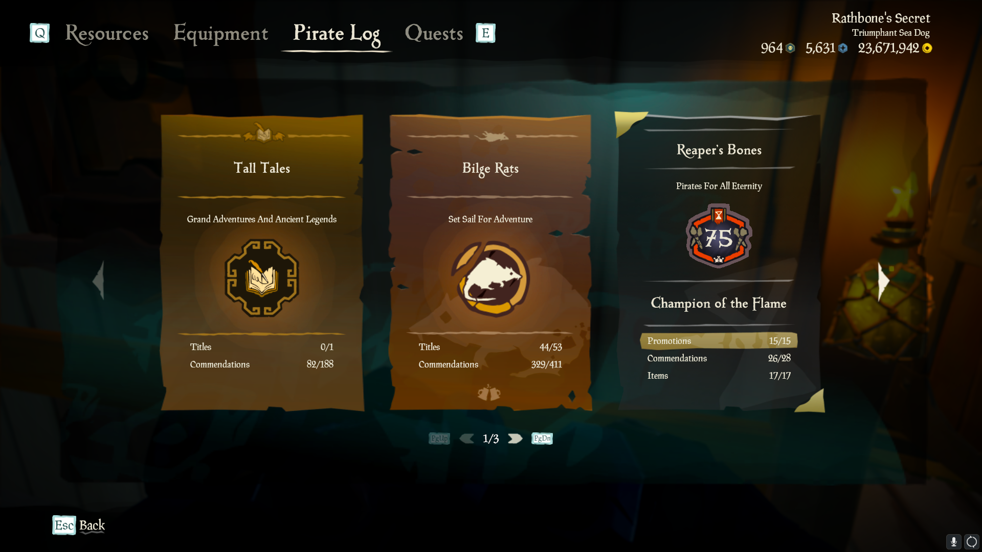 Selling - sea of thieves Maxed acc - OBSIDIAN 6 pack + old and rare ...