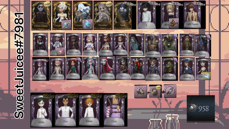 Selling - identity v account for sale!!! | EpicNPC Marketplace