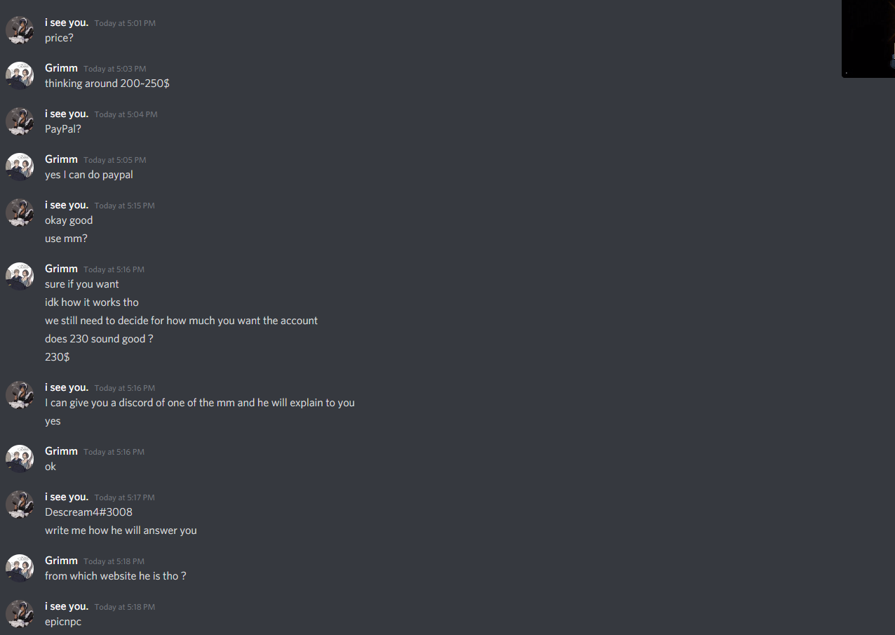 Is there any Middleman EpicNPC who service on Discord? | EpicNPC ...