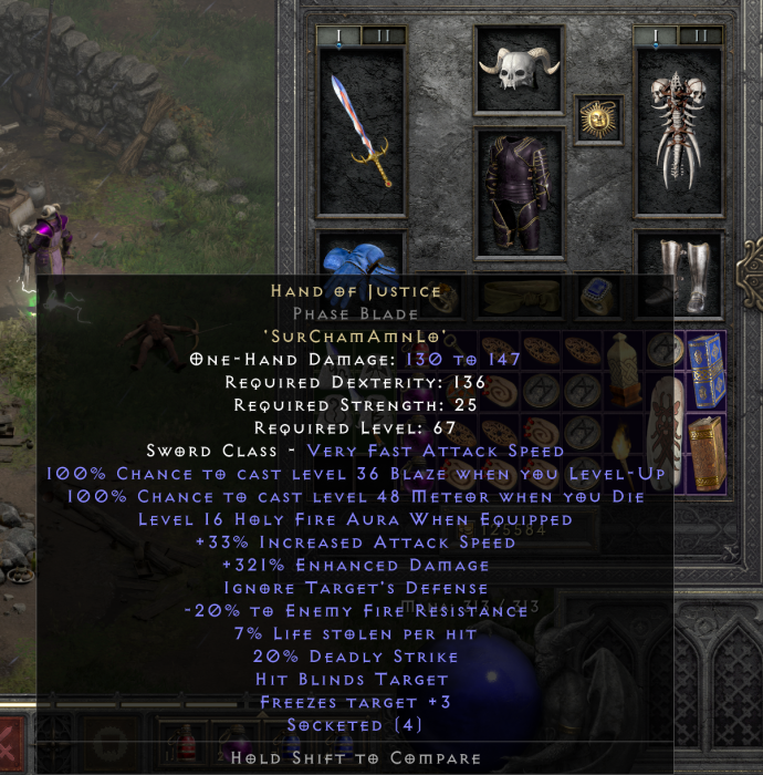 Selling - D2r Items (PC), Ammy, Hand of Justice 20$ Necro Torch ...