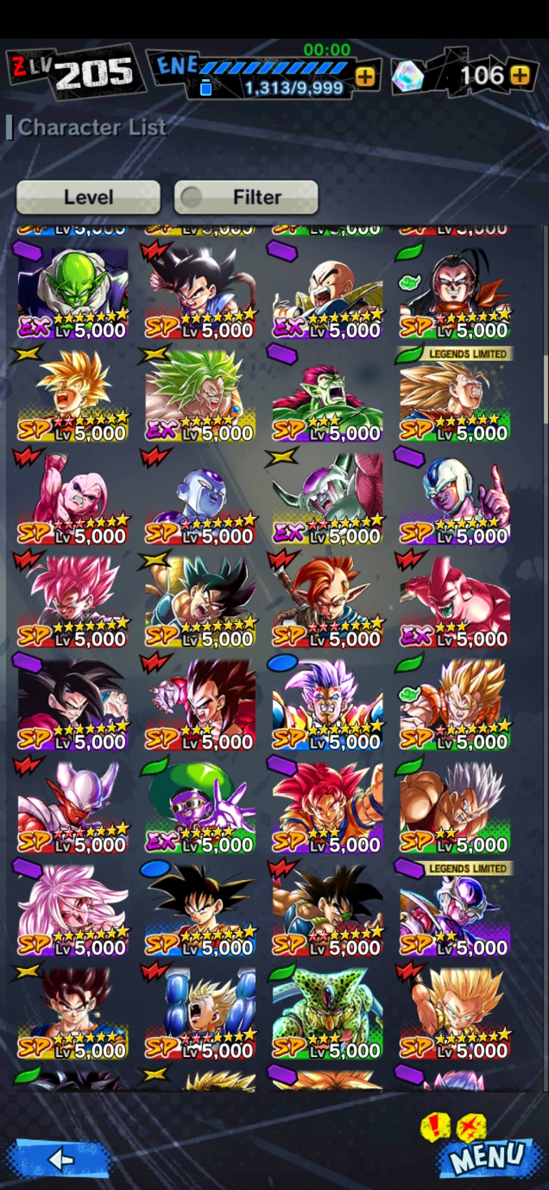 Dbl legends account rank 205 with new Ultra gogeta and Blue boys ...