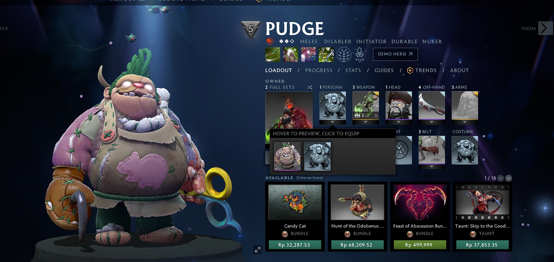 Selling - Arcana wk, qop, wr, io, es, Persona Pudge, am, axe, invoker ...