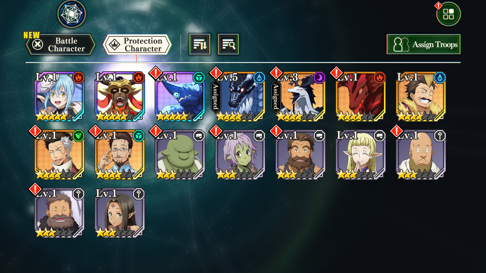 SOLD - [NA]starter guy crimson shizu diablo d.milim+P.rimuru ifrit ...