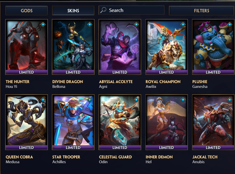 High End Smite Account w/ 1100+ Skins! - EpicNPC