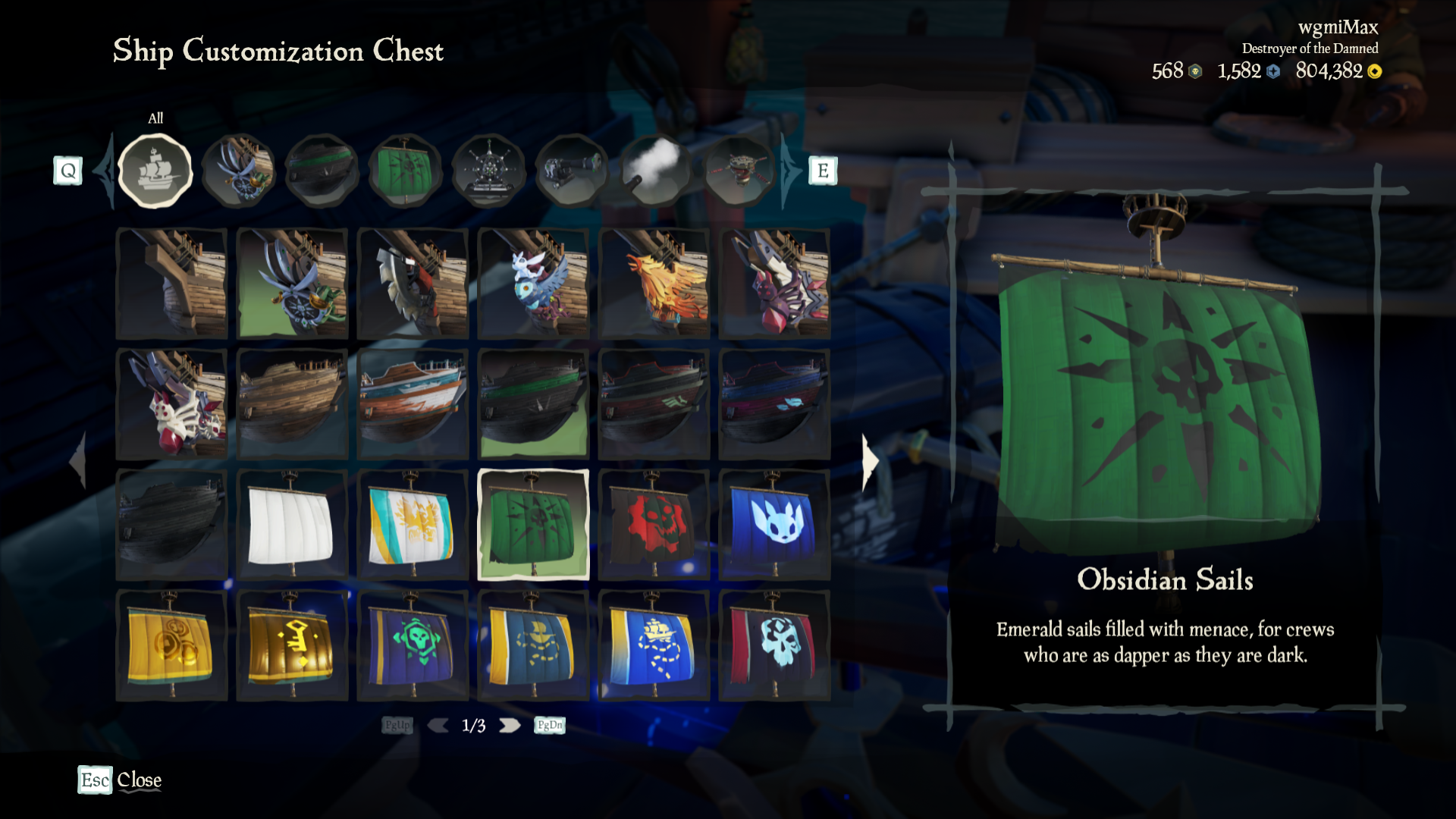 SOLD - 75$ | Obsidian Ship | Legendary Pirate | Twitch Drops | Full ...