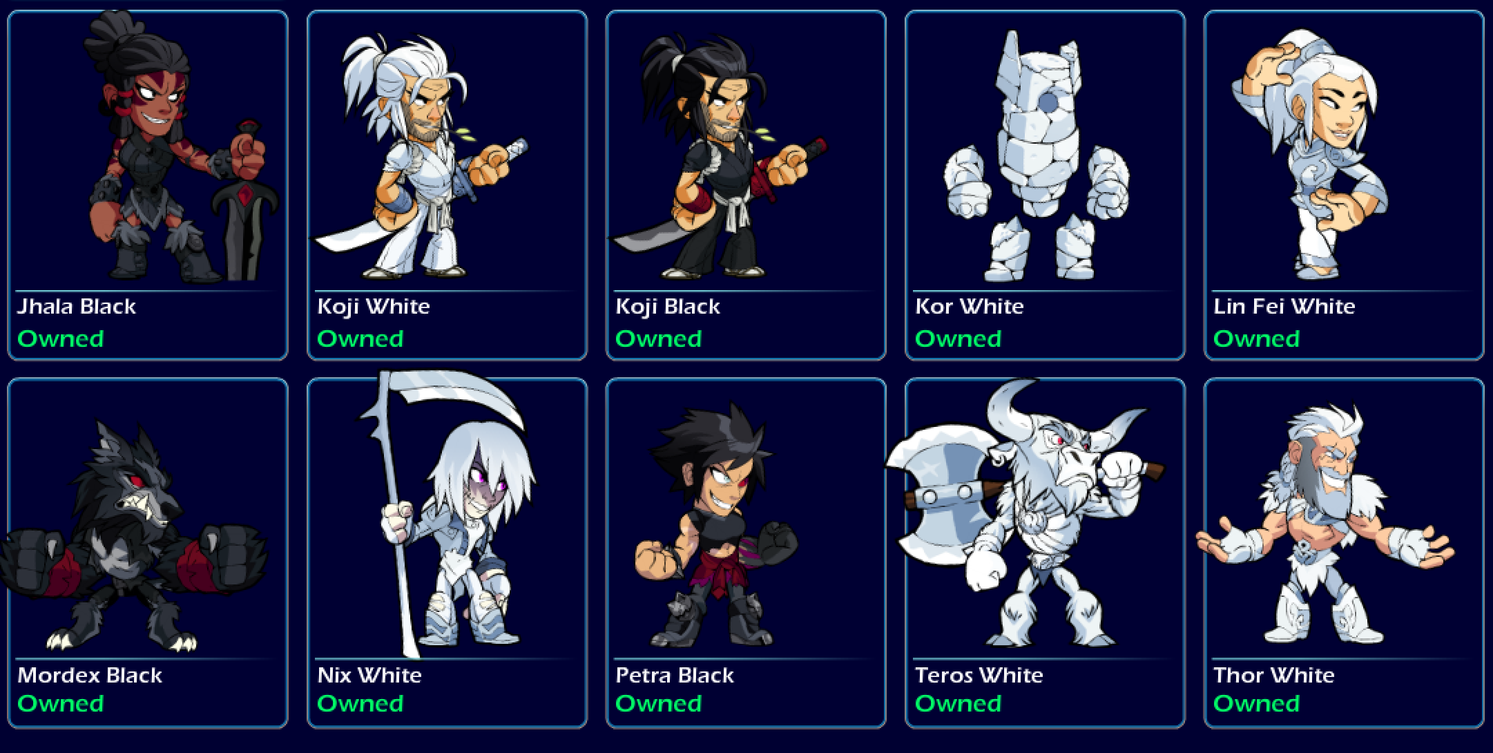 SOLD - Rare!! brawlhalla account with 2 battlepasses, skins and a lot ...