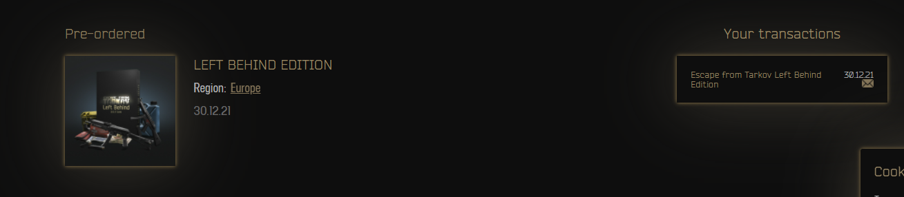 Escape from Tarkov [Left Behind Edition] £10 | EpicNPC Marketplace