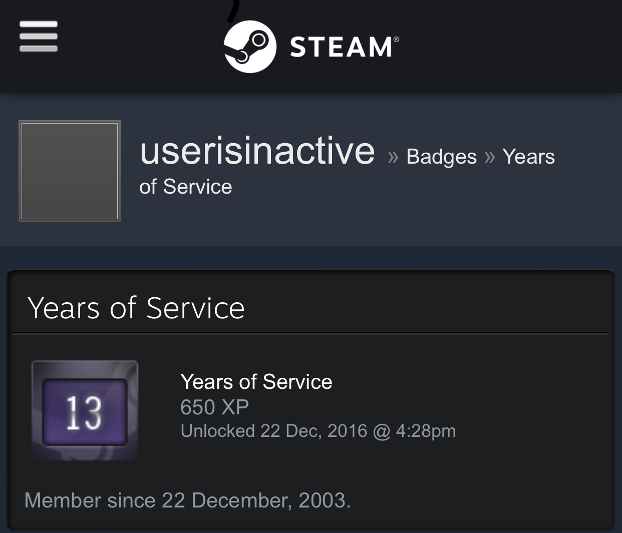 Selling - 2003 steam account | EpicNPC Marketplace