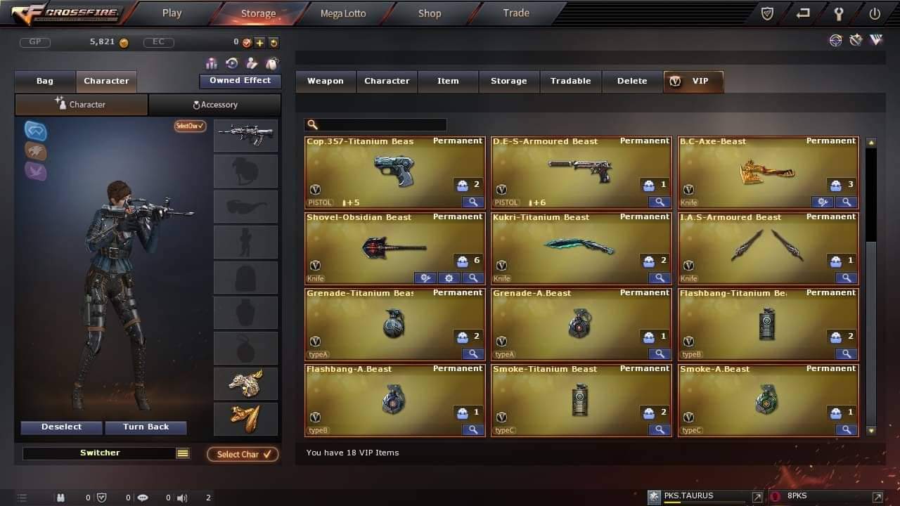 Selling - PH Server CrossFire account 18 VIP, bag 1-7 only 4K-5K bank ...