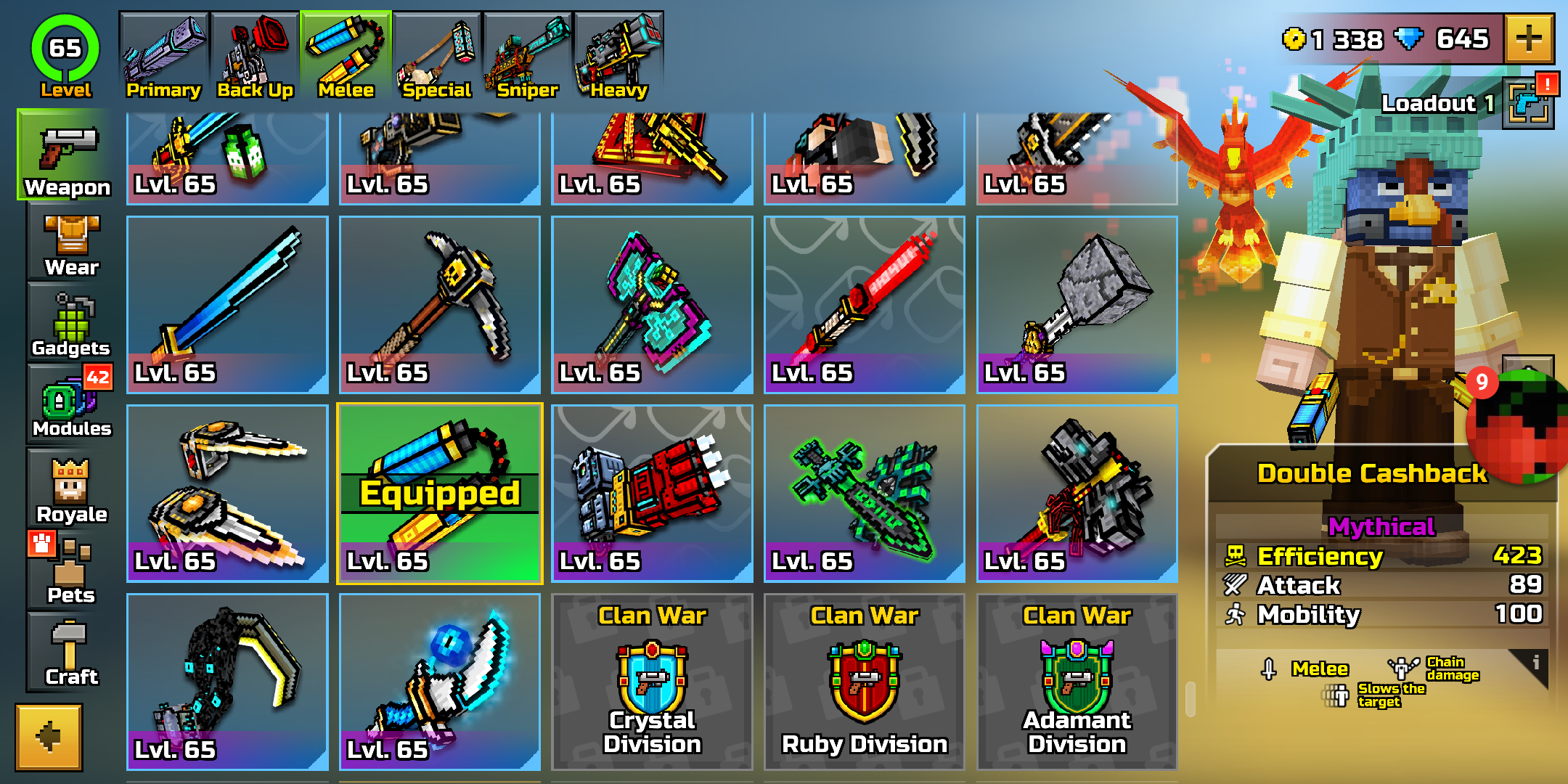 Selling - PG3D Veteran Account LVL65 | Gold and silver league guns ...