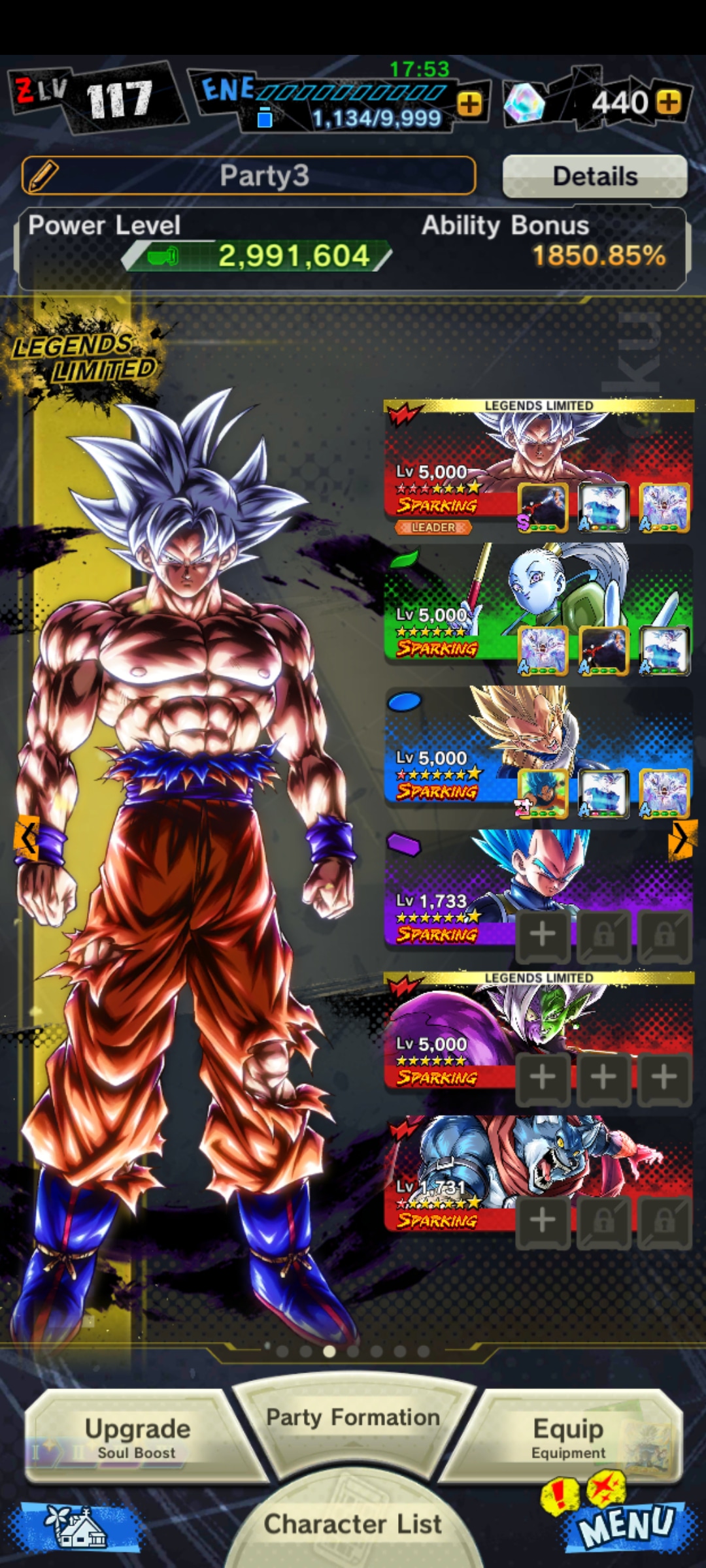 SOLD - 10$ Dbl account 9 lf's and sp / Mui 10 ⭐ & Blue vegeta 8 ⭐ ...