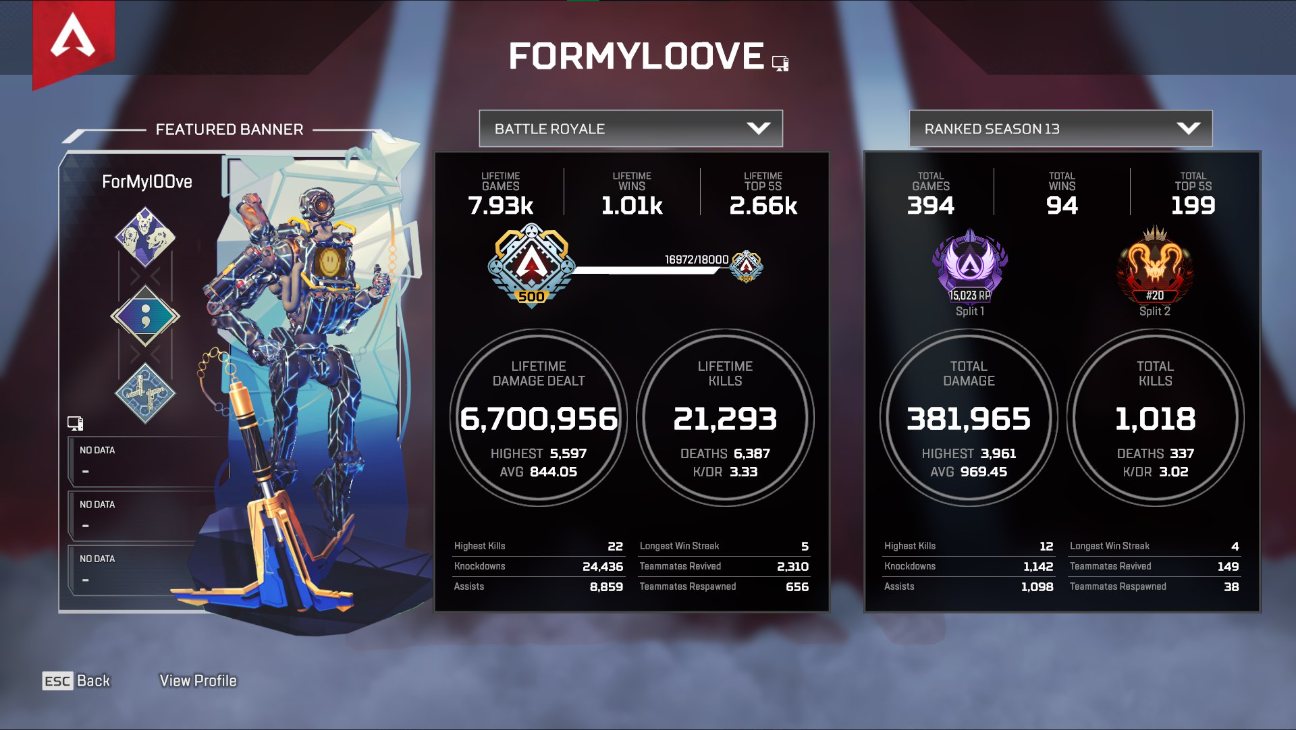 Selling - [PC] S13 #20 apex pred, S8 pred, 458 apex packs | EpicNPC ...