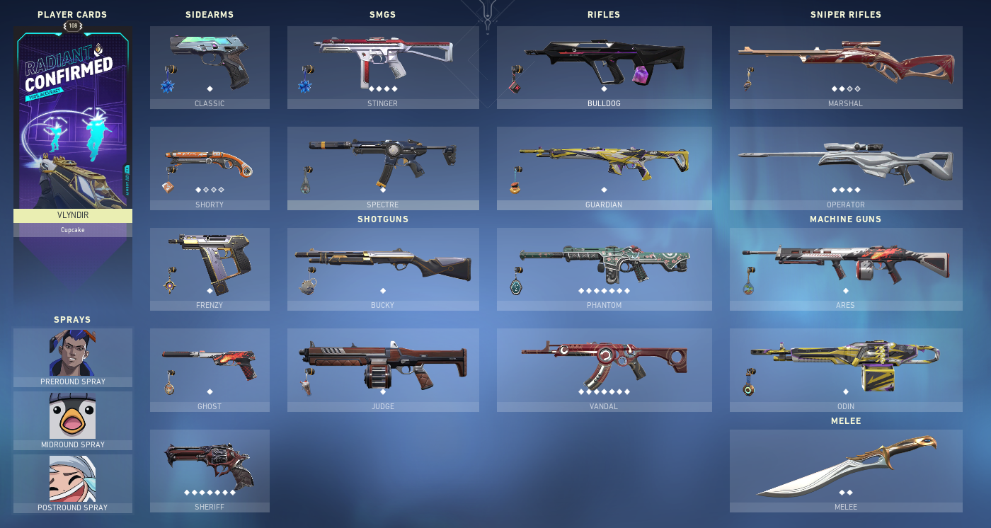 Platinum 2 Valorant account with skins selling for steal price ...