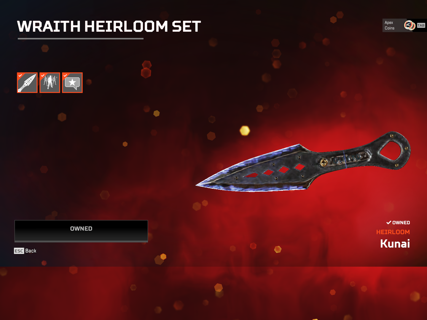 $199 !BEST OFFER! wraith kunai/24k+ kills/triple master/many premium ...