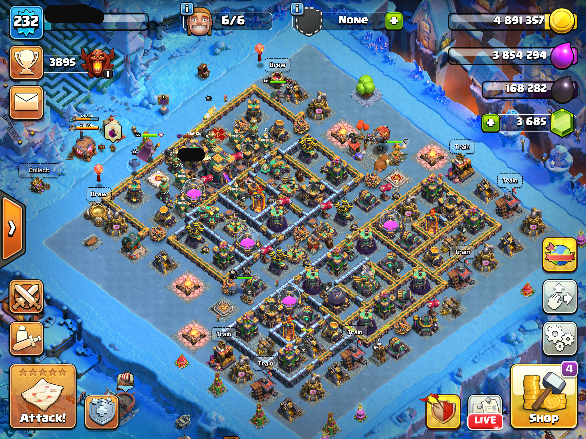 SOLD - Maxed TH14 - Max Heroes - Snow day scenery - 3600 Gems - Free ...