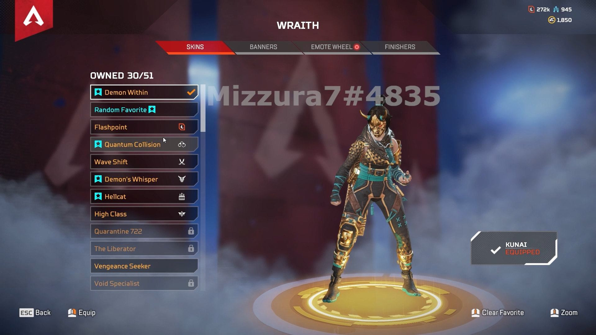 Selling - Heirloom Wraith - Heirloom Shards 150/150- Bloodhound Mythic ...