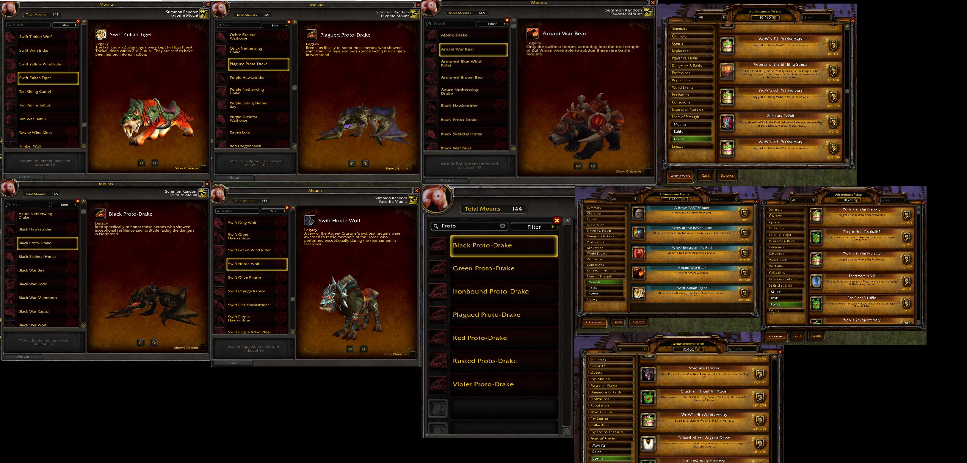 Selling - Rare mounts - Swift Zulian Tiger - Swift Horde Wolf - Black ...