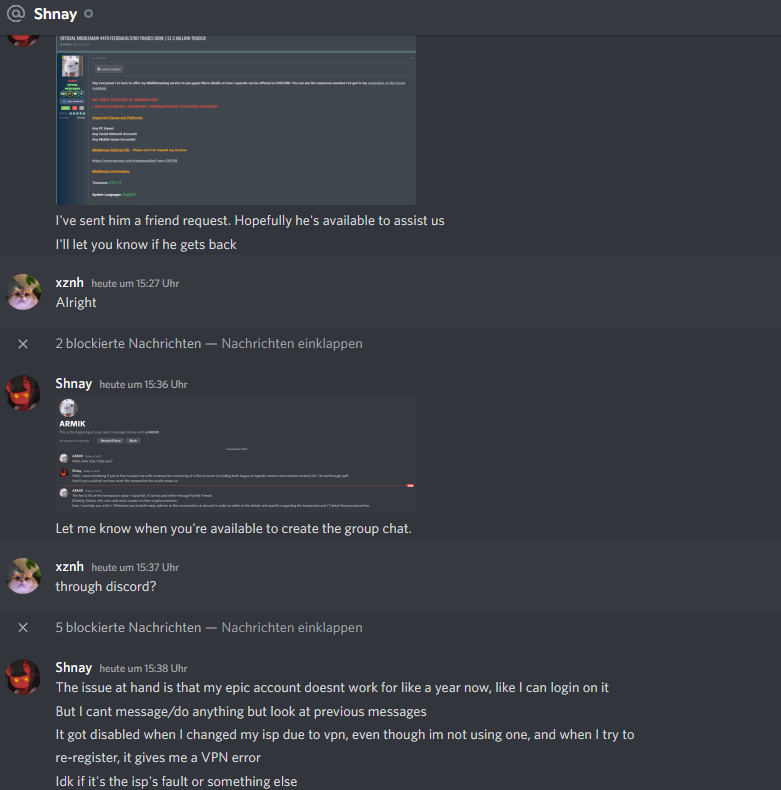 Beware Discord Scammer | EpicNPC Marketplace