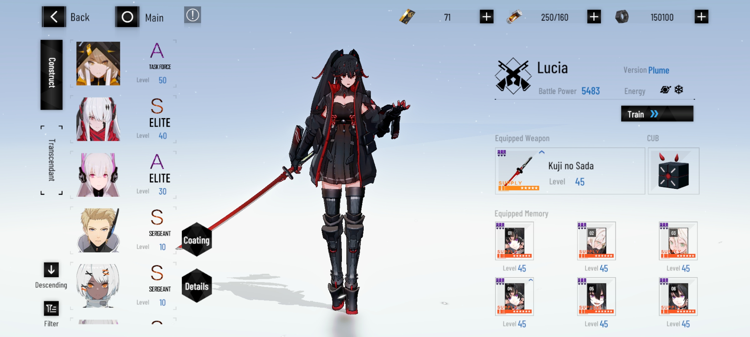 SOLD - [EU] Lv81, Luna, Lucia Plume, Lucia Alpha, S kamui, S liv ...