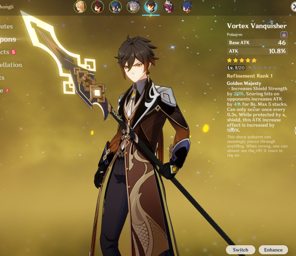 Selling - AR10 Nahida + A Thousand floating dreams, AR10 Zhongli + Vortex Vanquisher - EpicNPC