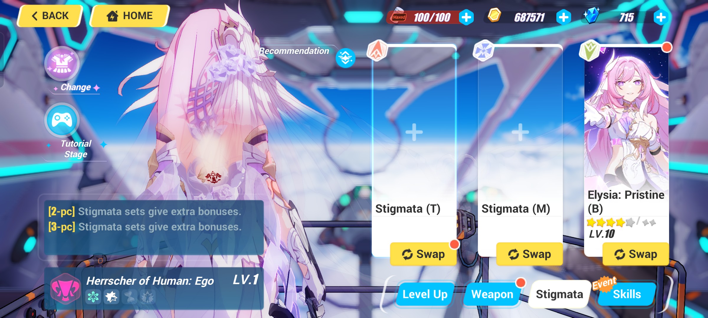 SOLD - NA | Starter Level 20 Herrscher Elysia + Stigmata B + Hov ...