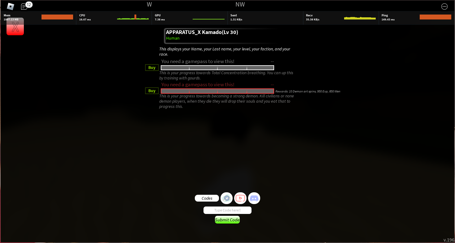 Project Slayers Account with KAMADO Lvl 30 | EpicNPC Marketplace