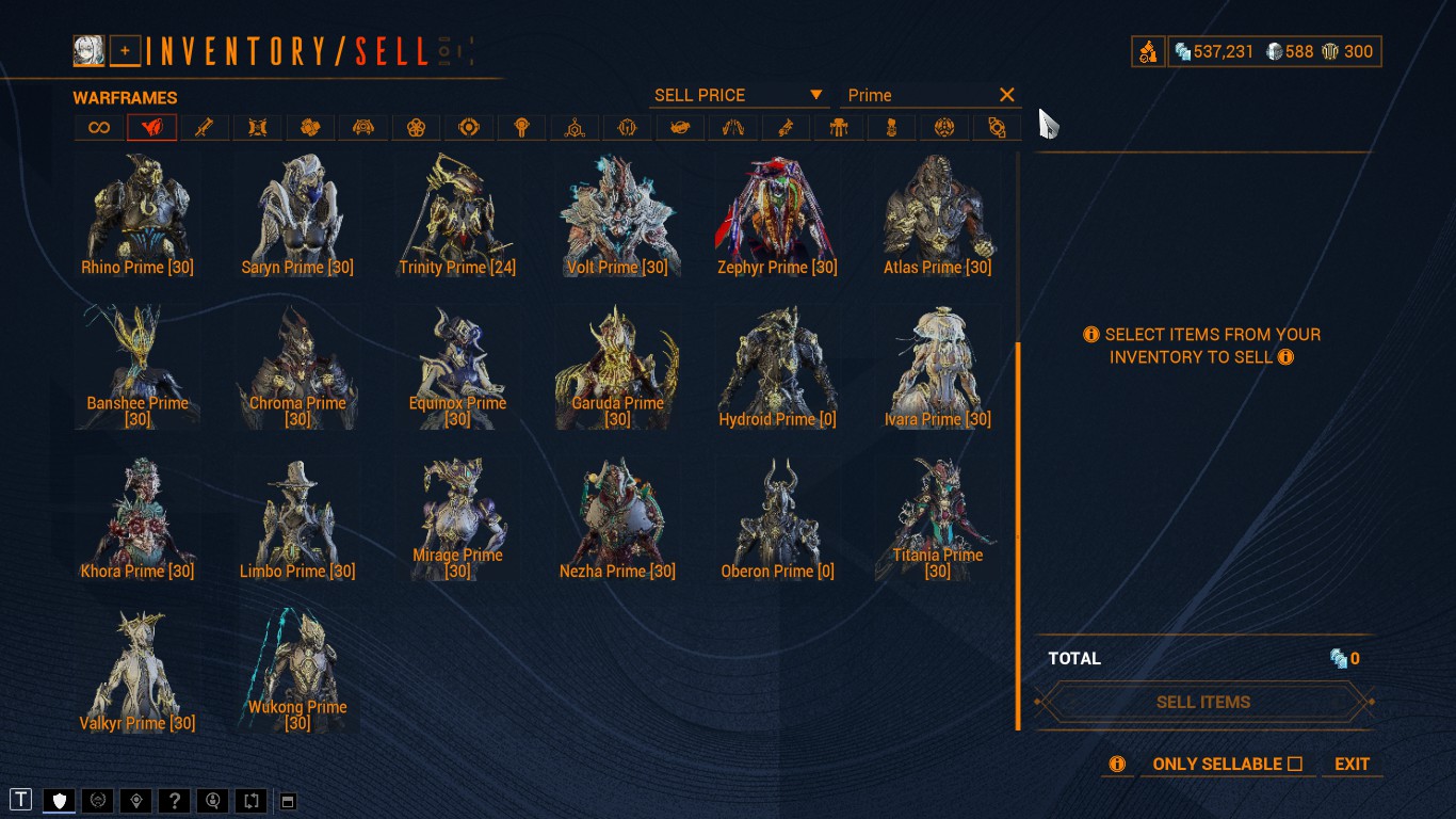 Selling - MR23 | All Prime Frames, HighTier Meta Acc, skins, bundles ...