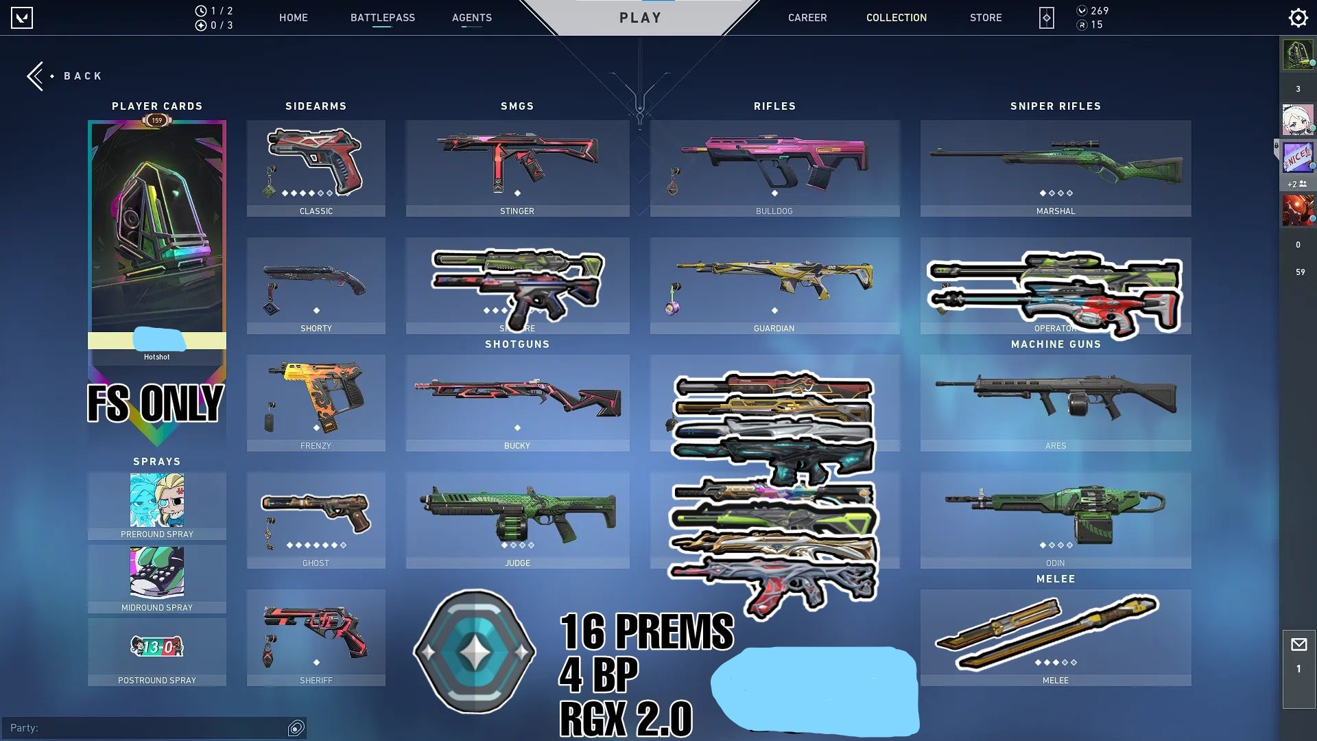 Selling - 16 Premium Skins/ RGX 1.0 and RGX 2.0 Bundle/ 4 Phantom skins ...