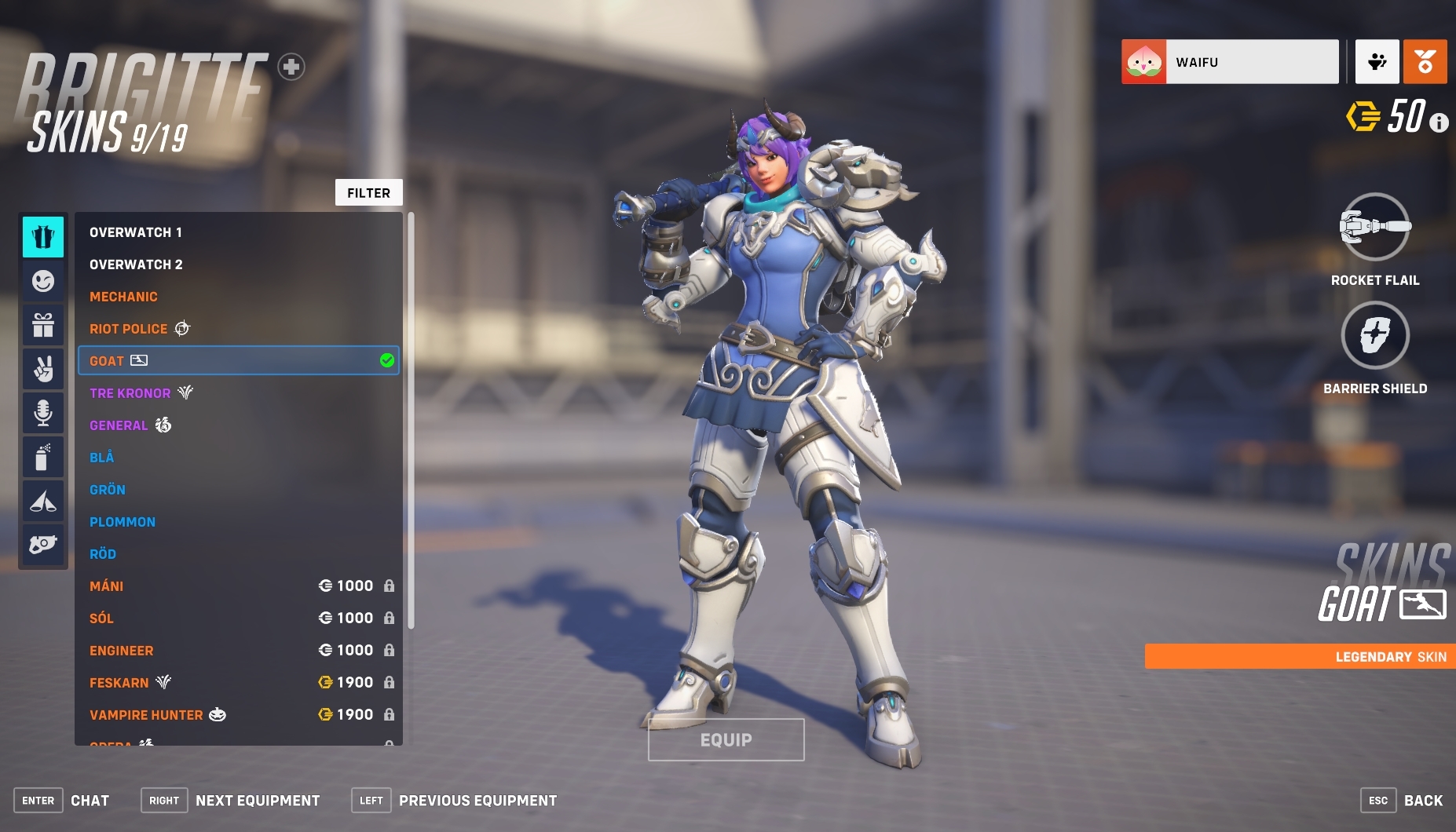 SOLD - Illidan, Tyrande, pink + atl mercy, pac lucio, goat brig ...