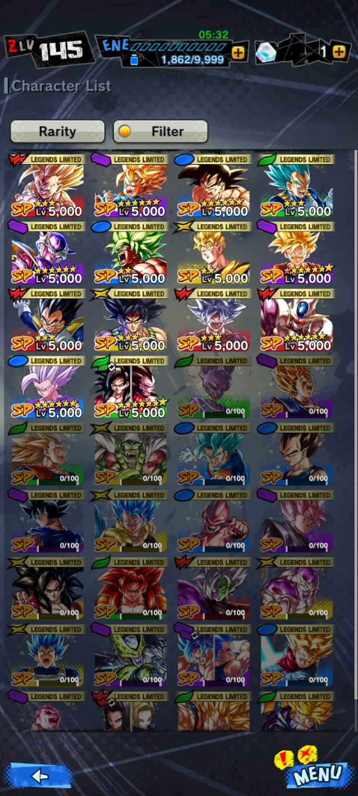 Selling - 7* LF ssj4 Goku/Vegeta, 6* LF Beast Gohan,UL ssj Broly,6* ff ...