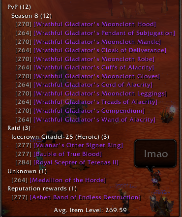 Warmane Icecrown accounts (BIS PVP Shadow priest and Pve characters ...