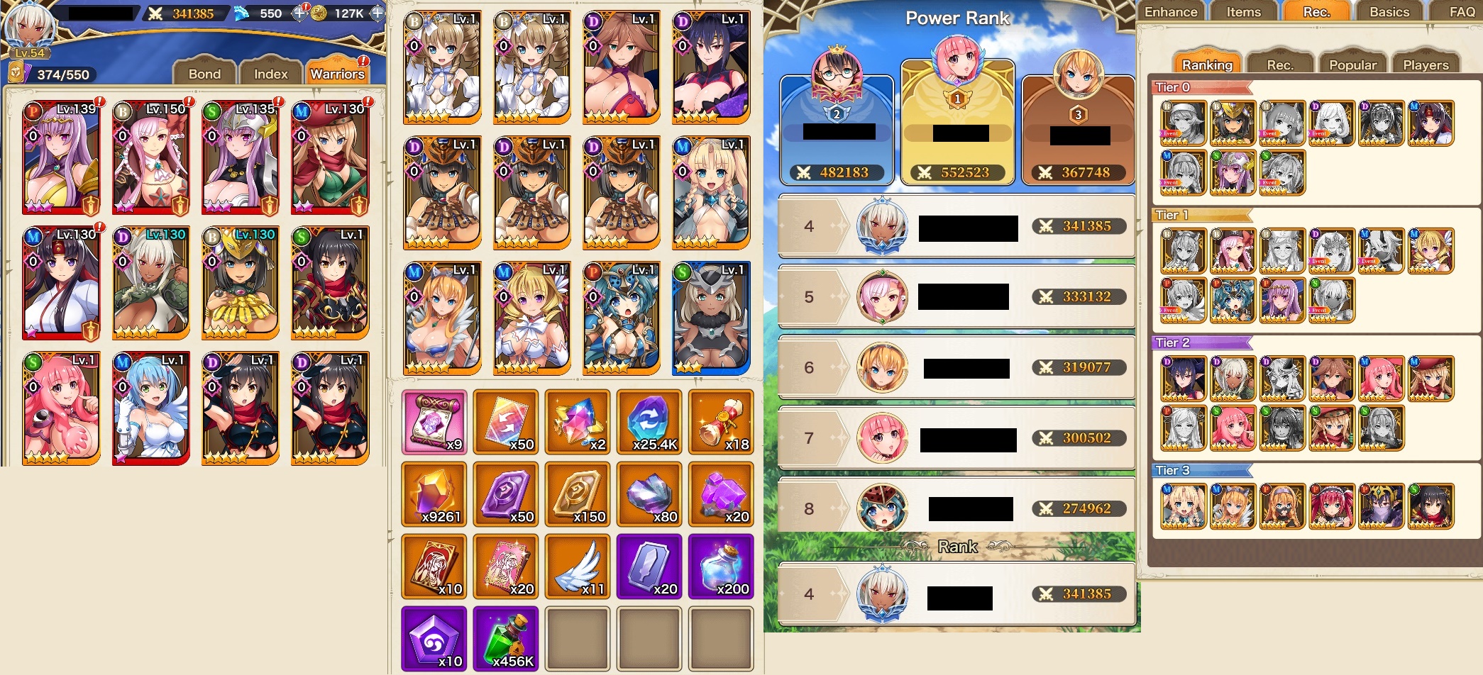 SOLD - [Global] Queen's Blade Limit Break - Top 10 in Server, 3x Tier 0 ...