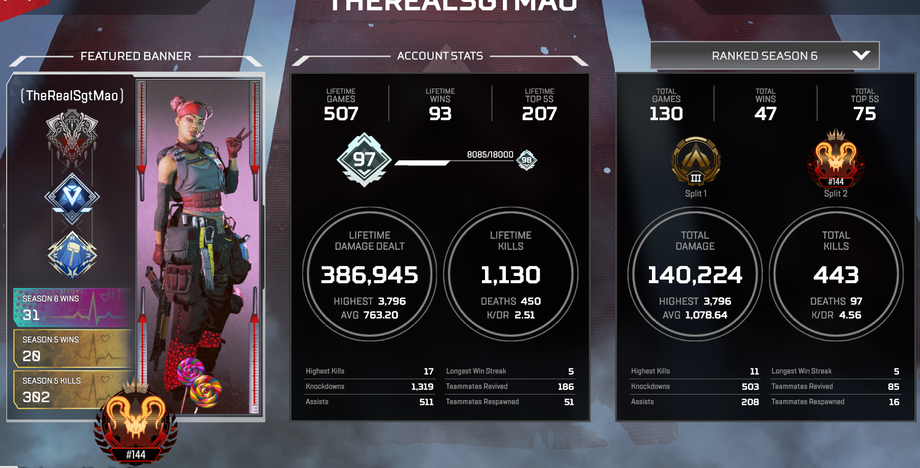 Selling - [PC] apex PREDATOR account season 6 | current rank Predator ...